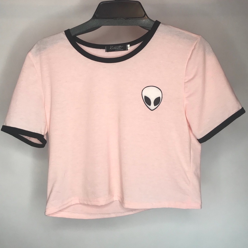 Pink Alien Crop Top - Gem